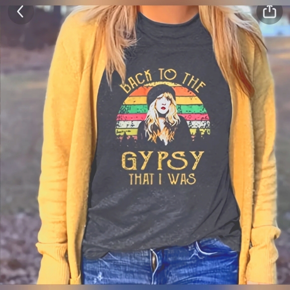 Tops | Womans Gypsy Graphic Print Tshirtcrew Neck Short Sleeve Gypsy ...